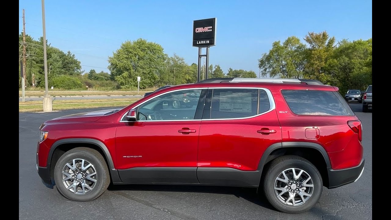 sold - 2023 GMC Acadia SLT Volcanic Red Tintcoat 16102 - YouTube