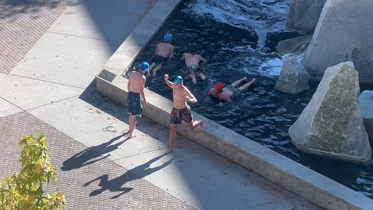 Video of the Day: Young men swim in fountain on BYU campus - YouTube