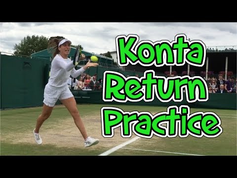 Konta Return Practice - YouTube