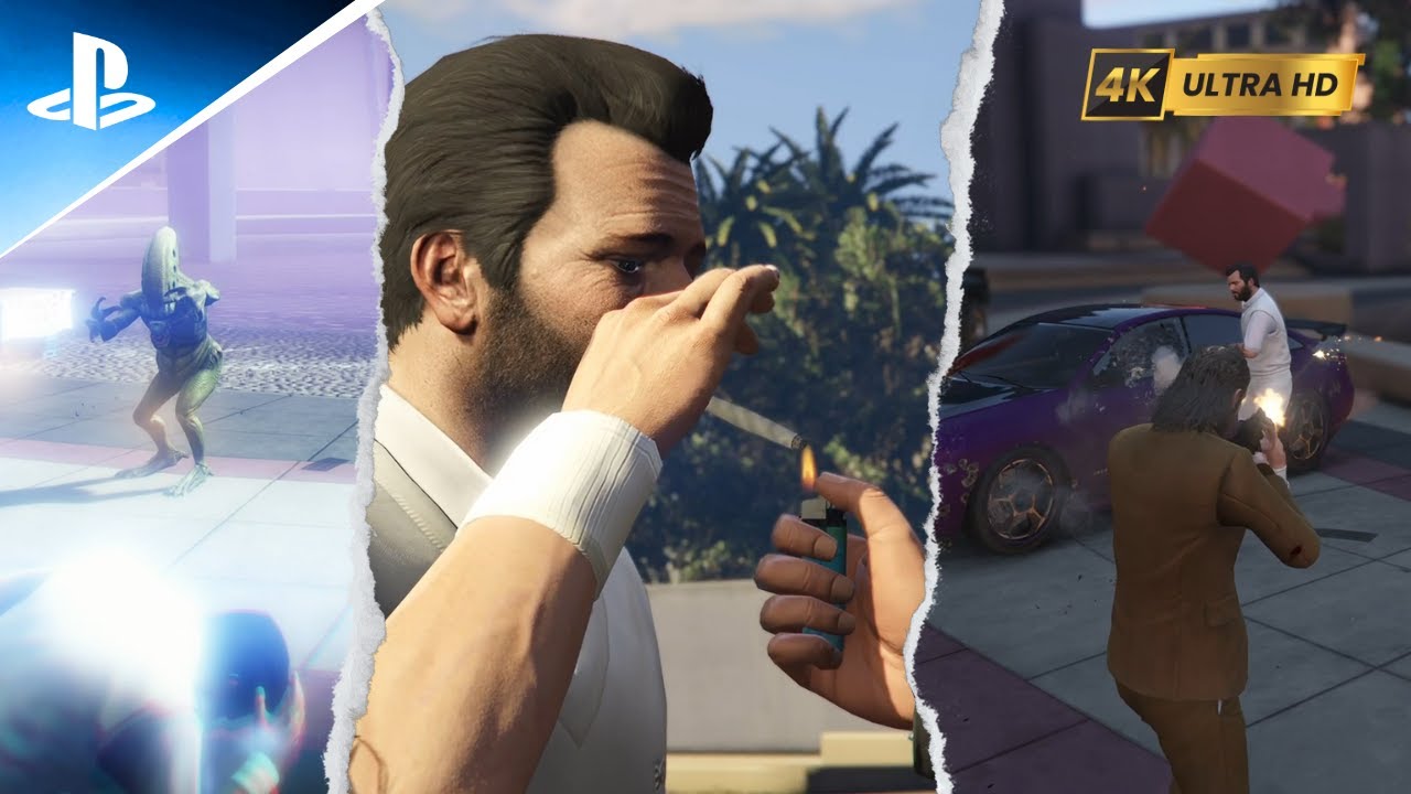 👾ALIEN Invasion in GTA V or Just a Trip? Michael’s CRAZIEST Fight Yet ...