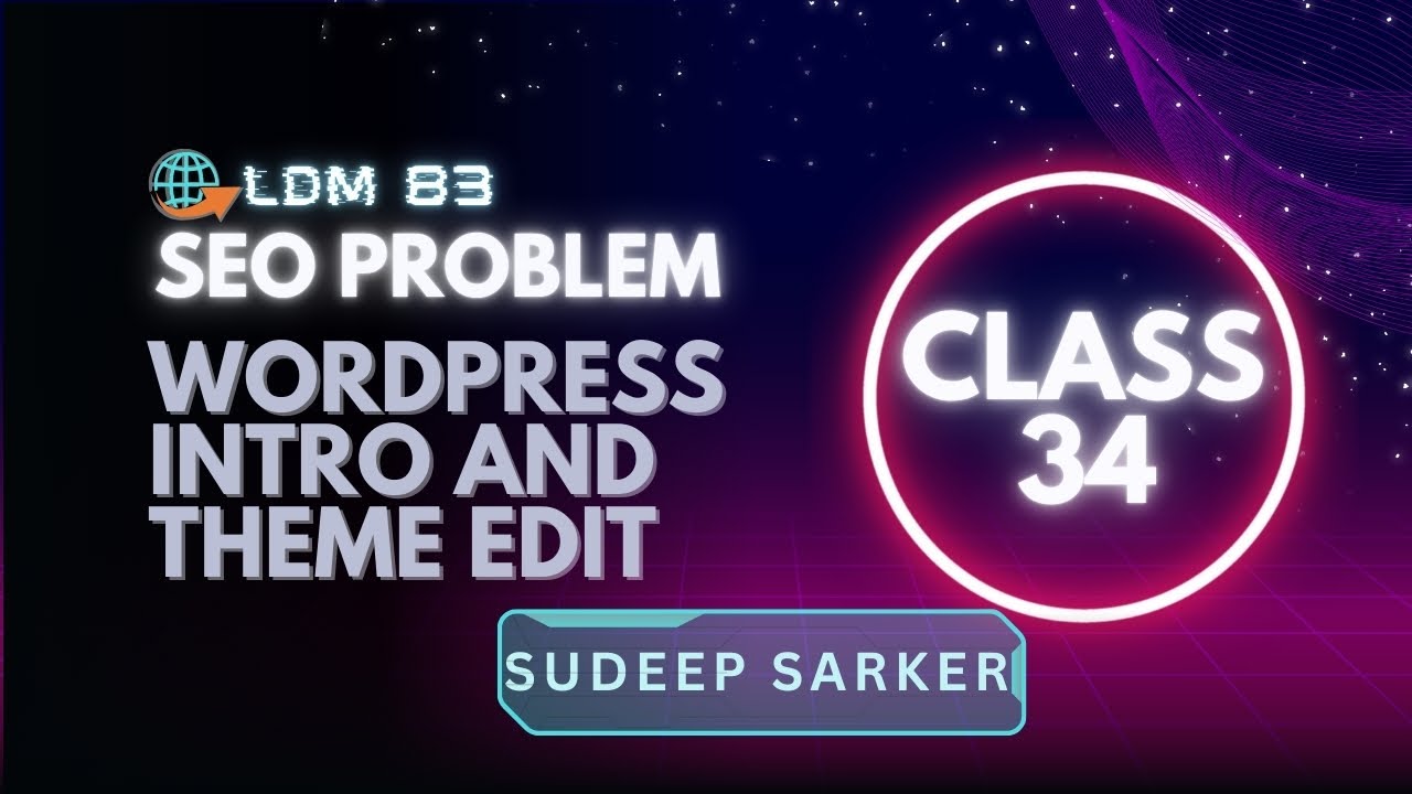WordPress Intro and Theme Edit Class 34 - YouTube