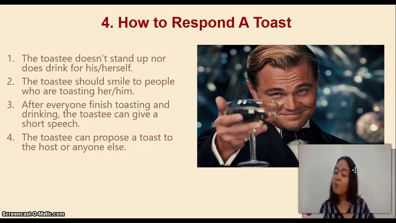 Different Kinds of Toast and How to Propose It - YouTube