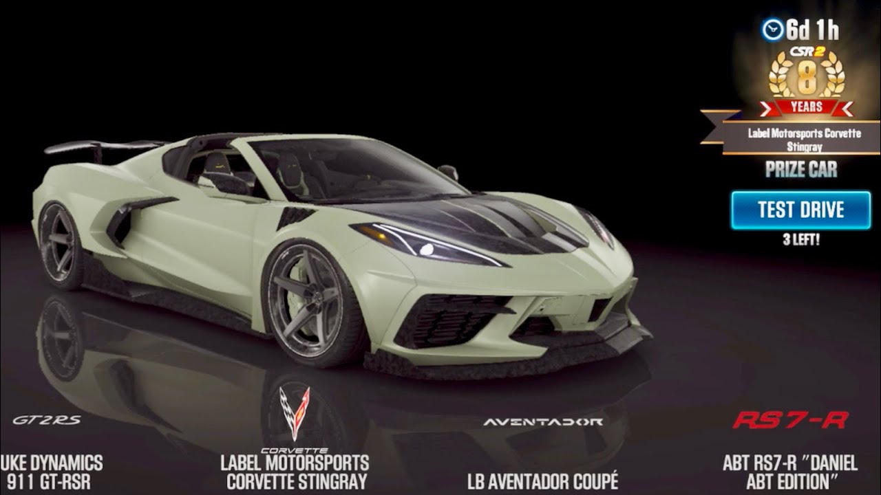 Label Motorsports Corvette Stingray | Test Drive | CSR2 - YouTube