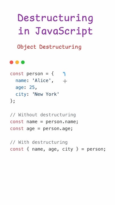 Destructuring Assignment In Javascript Coding Code Coder Programming Javascript Learn