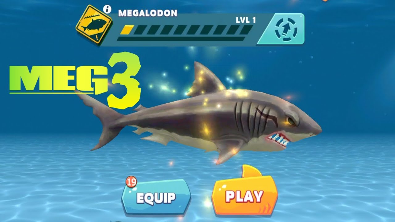 NEW THE MEG 3 UNLOCKED AND GAMEPLAY 2025 - Hungry Shark Evolution - YouTube