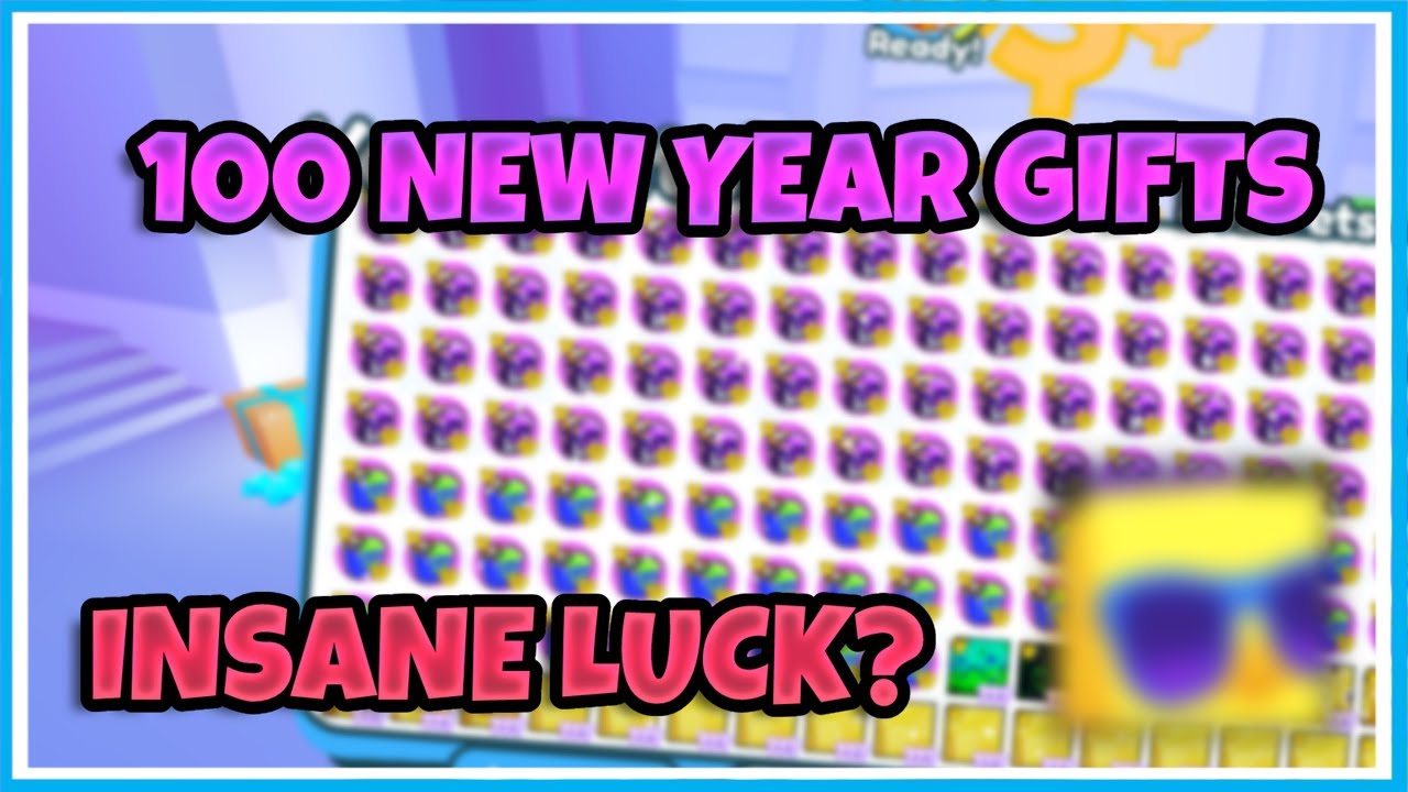 OPENING 100 NEW YEAR GIFTS in Pet Simulator X New Years Update! (2023 ...