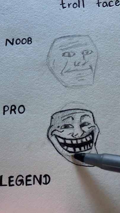 How to Draw Trollface (Step-by-Step) - YouTube