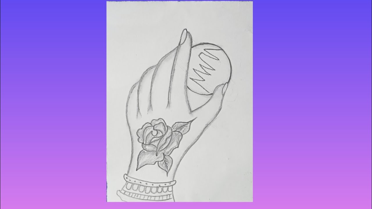 How To Draw A Beautiful Girl Hand Holding Earth || Save Earth drawing ...
