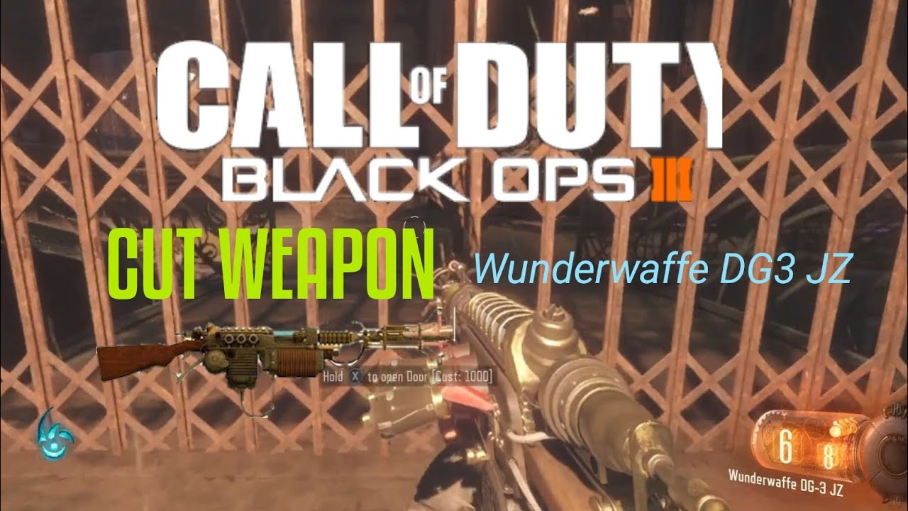 COD BO3 cut weapon wunderwaffe DG3 JZ zombies shadows of evil - YouTube