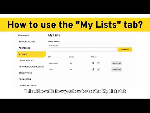 Simplify your reordering process with our 'My List' feature! - YouTube