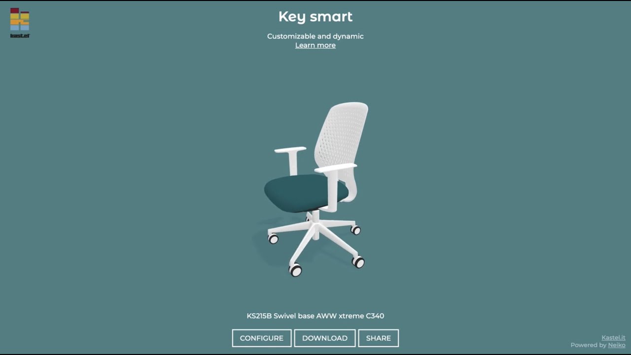 Kastel | KEY SMART - Customize the chair and save your design - YouTube