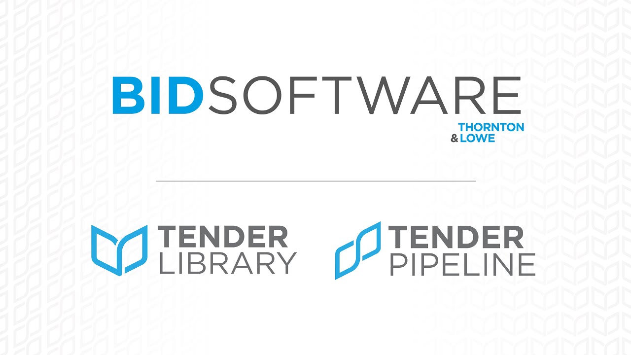 Bid Management Software: Tender Library - System Demo - YouTube
