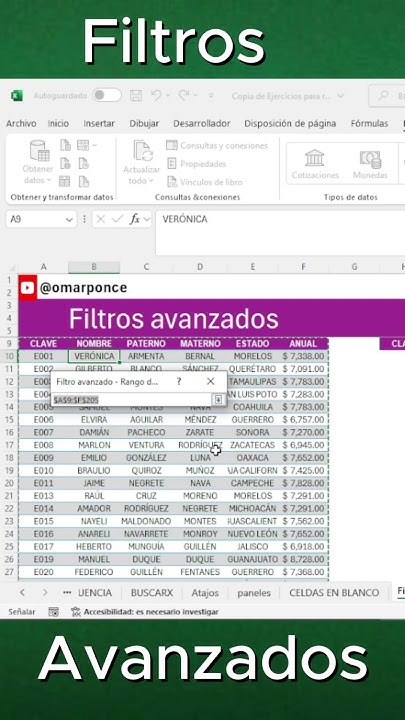Aprende a usar filtros avanzados en Excel en minutos - YouTube