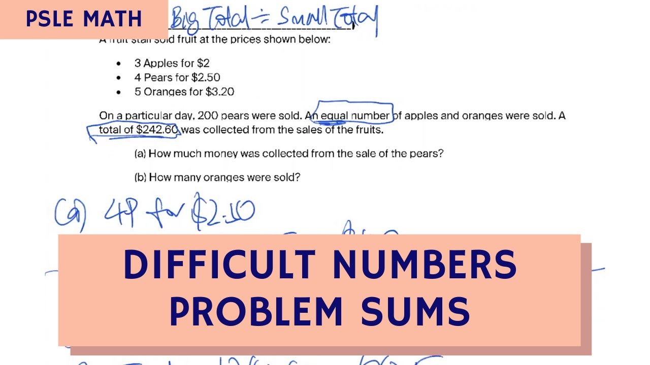 How to Solve Numbers Problem Sums (TTA PSLE Math Ep 12) - YouTube