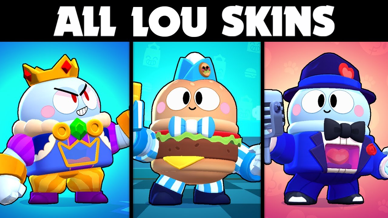 EVERY LOU SKIN | Brawl Stars Skin Spotlight - YouTube