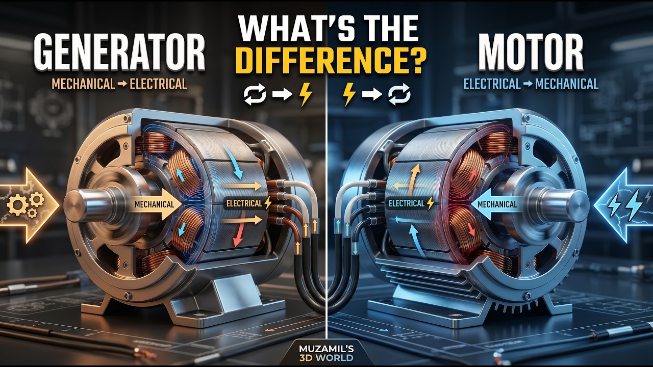 Generators vs Motors – Amazing 3D Physics Animation - YouTube