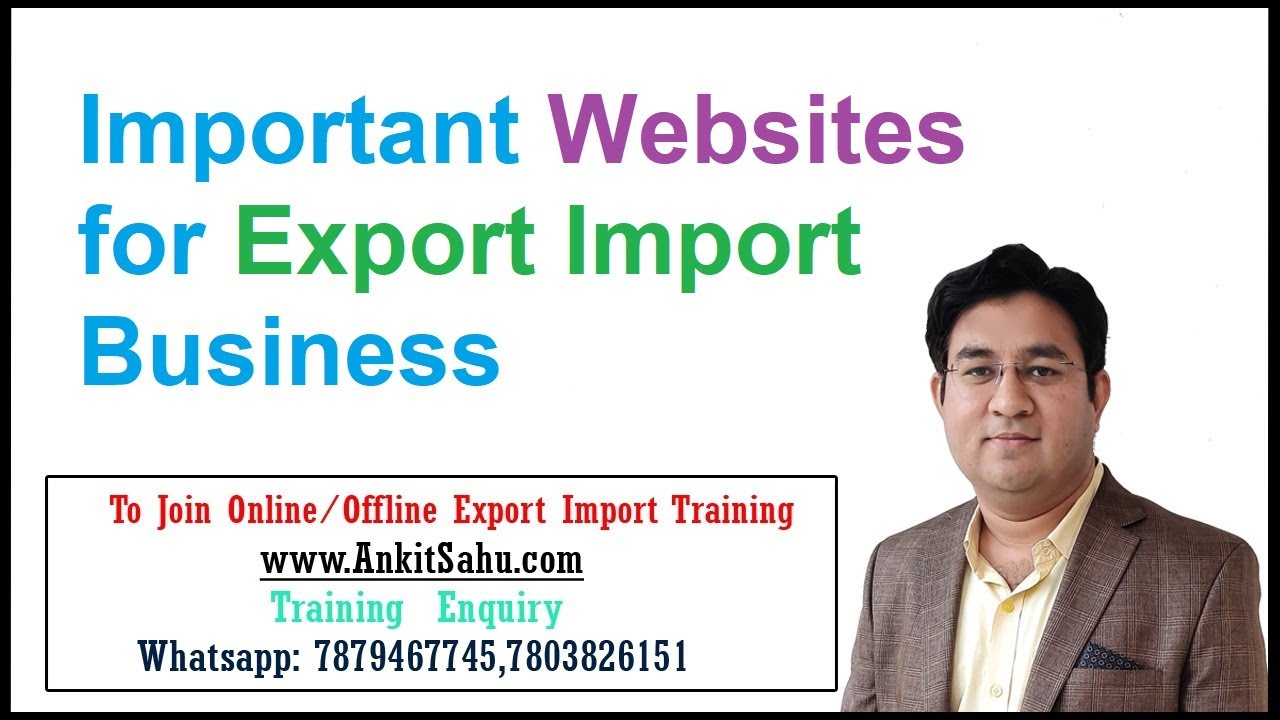 Important Websites for Export Import Business - YouTube