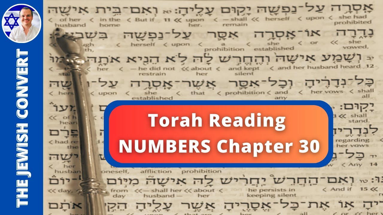 Numbers Chapter 30 | Torah Reading in Hebrew with English Translation ...