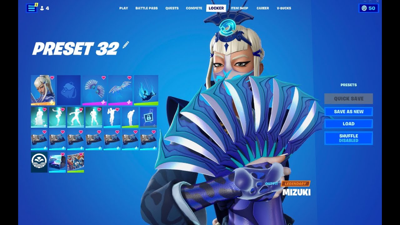 New River Empress Mizuki Fortnite Chapter 4 season 2 battle pass skin ...