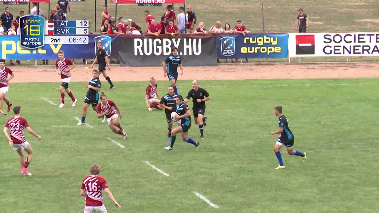 Latvia - Slovakia (Rugby 7's U18 Trophy 2018) - YouTube