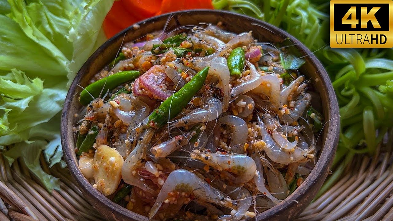 RAW SHRIMP SALAD RECIPE | ASIAN FOOD @foodatasty - YouTube