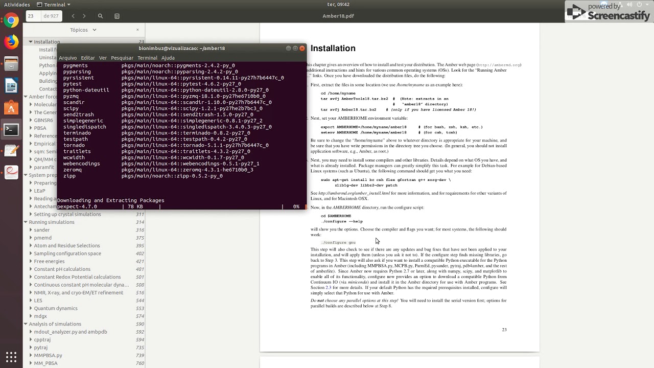 07 INSTALAÇÃO AMBERTOOLS PARTE 1 2 - YouTube