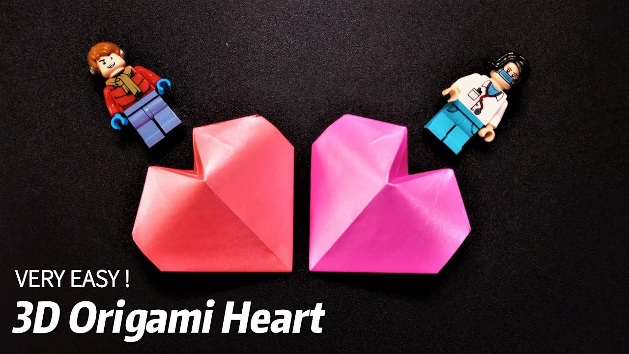 Origami Heart 3D | How to Make Origami Heart Easy - YouTube