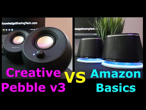 Creative Pebble v3 vs Amazon Basics computer speakers
