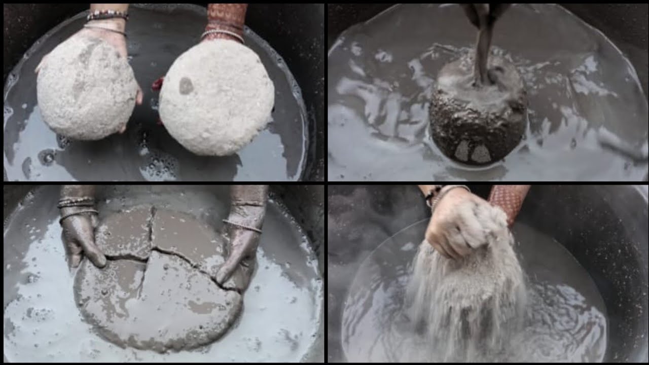 ASMR:New video of Crunchy Sandcement|water Crumbling|KK ASMR... - YouTube