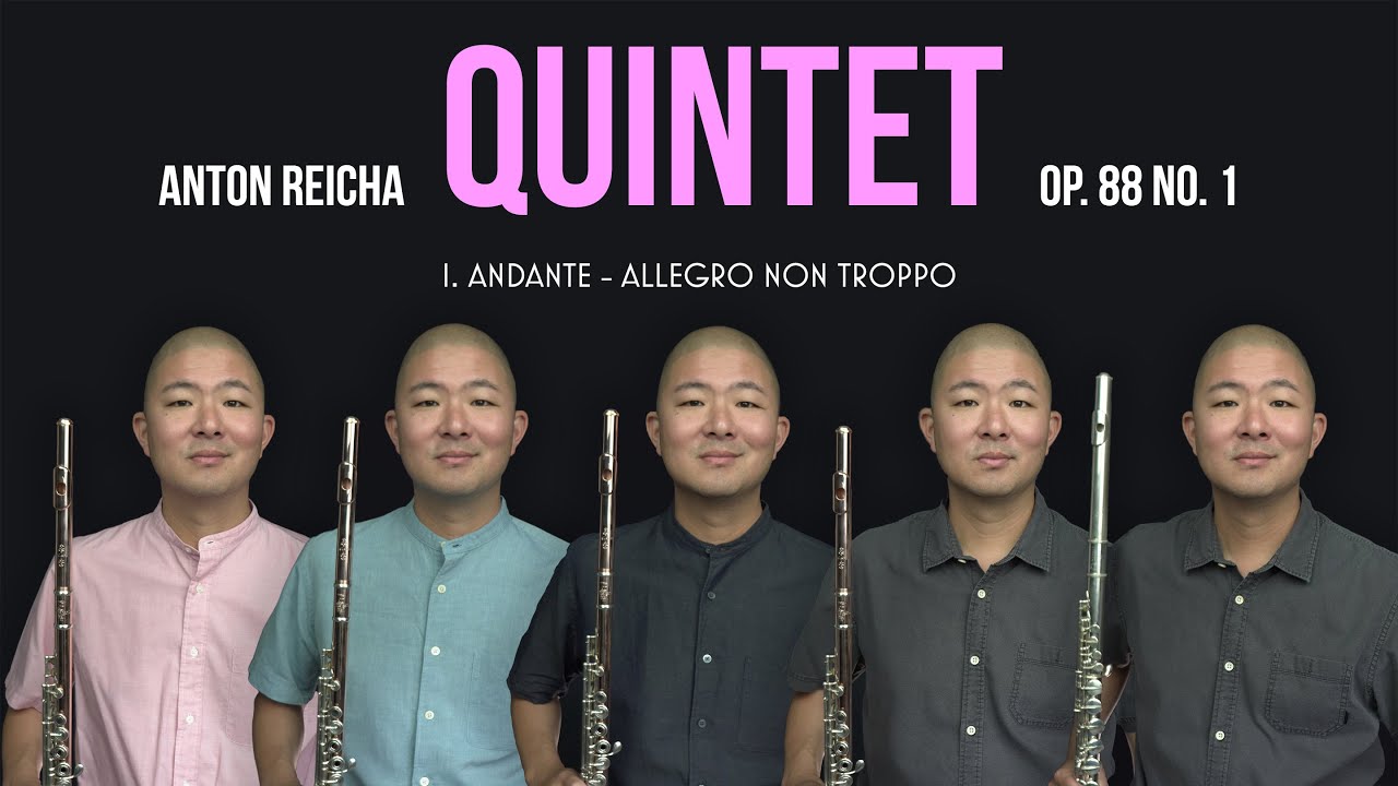 Playing All 5 Parts of my New Flute Ensemble Arrangement! - YouTube