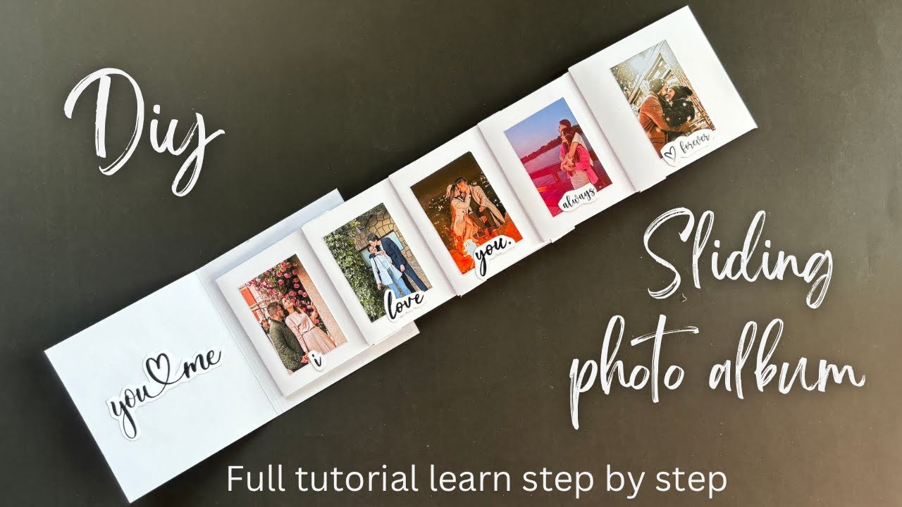 DIY Sliding Photo Album | Full Tutorial Learn Step By Step | Photo ...