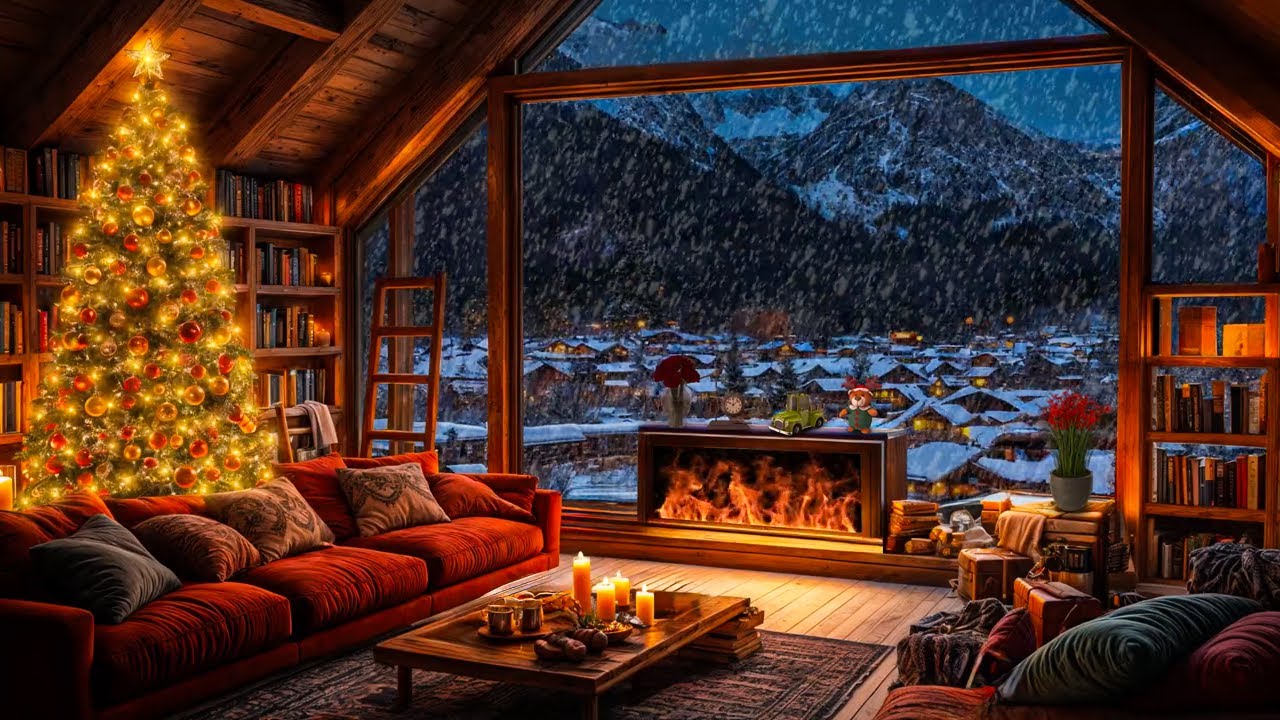 Cozy Dreamy Winter Cottage : Christmas Ambience | Cozy Winter Log Cabin ...