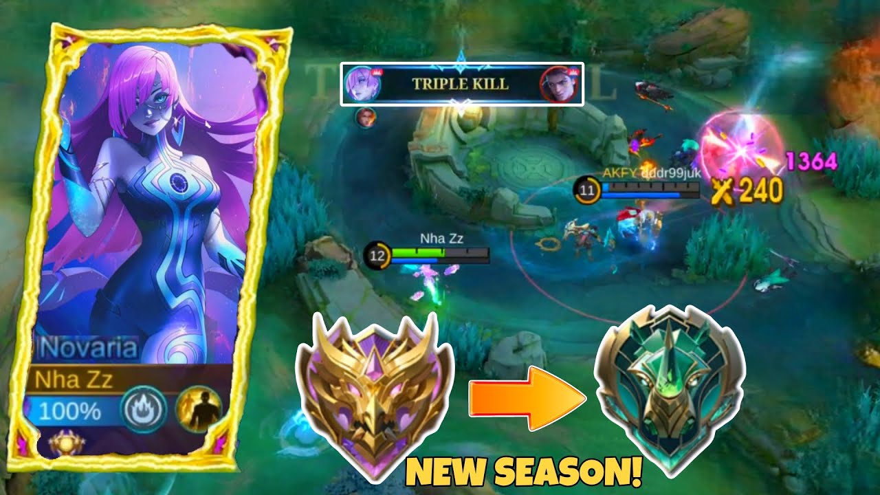 NOVARIA STARLIGHT SKIN NEW SEASON FIRST SOLO RANK GAMEPLAY! | BEST ...