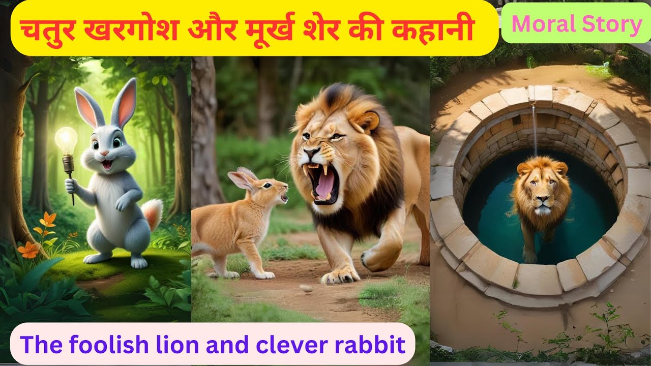 The foolish lion and the clever rabbit | मूर्ख शेर और चतुर खरगोश ...