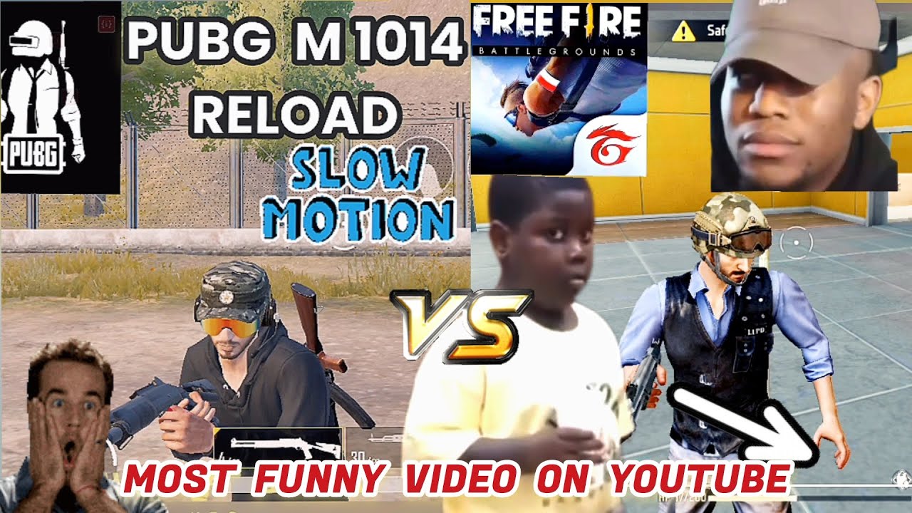 PUBG VS FREE FIRE 🔥 | PUBG VS FREE FIRE M 1014 GUN RELOAD || most funny ...