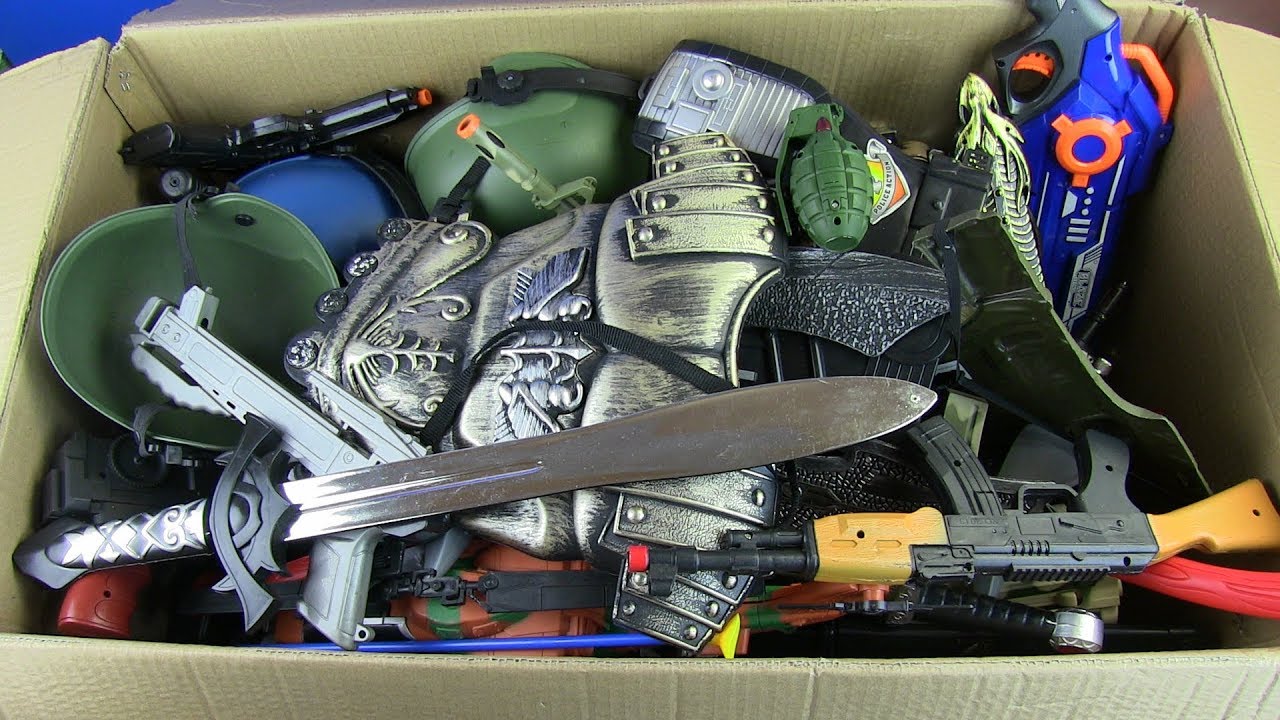 BOX OF TOYS ! Military & Police Toys for kids - YouTube