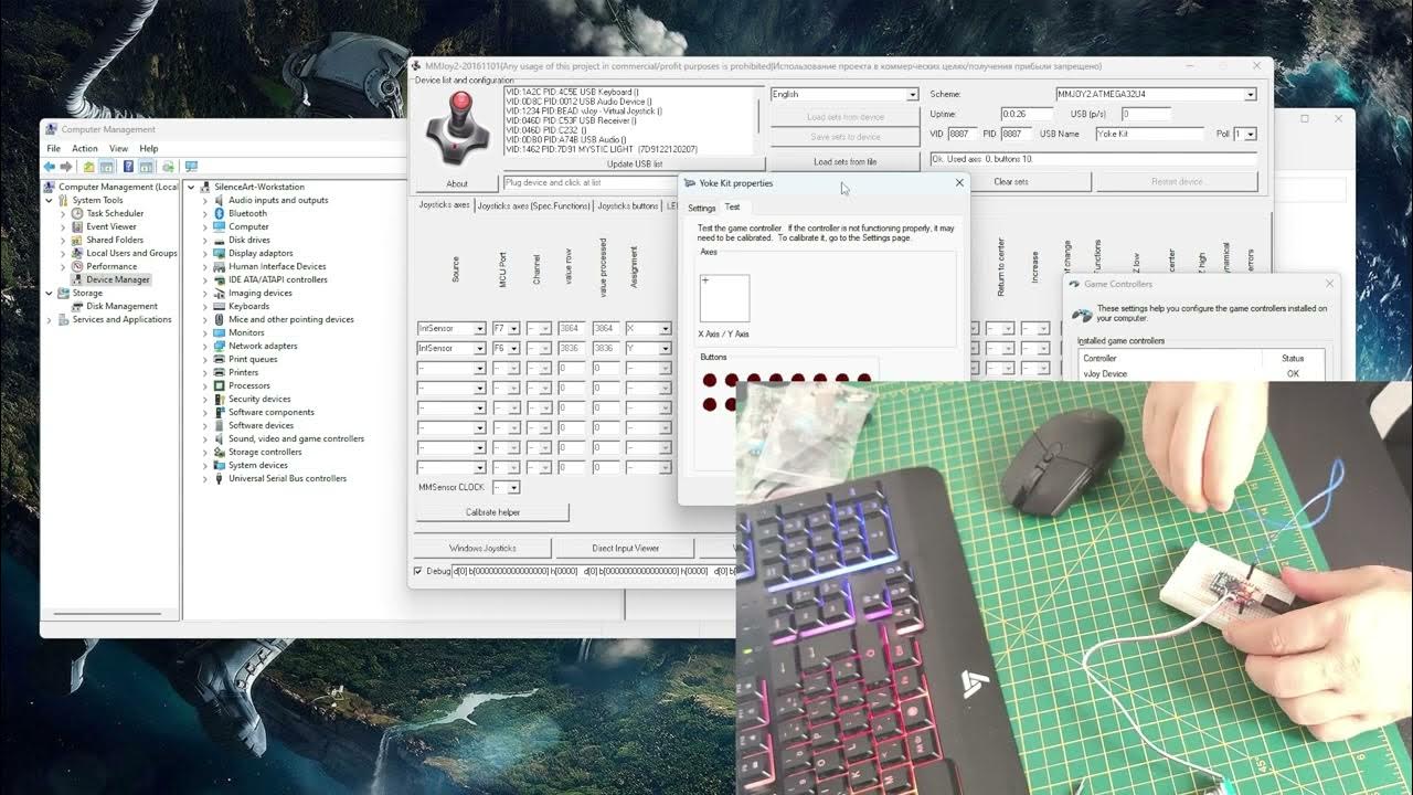MMjoy Guide. Arduino HID Joystick. For DIY Flight Yoke, Throttle Quadrant TQ, Steering Wheel ...