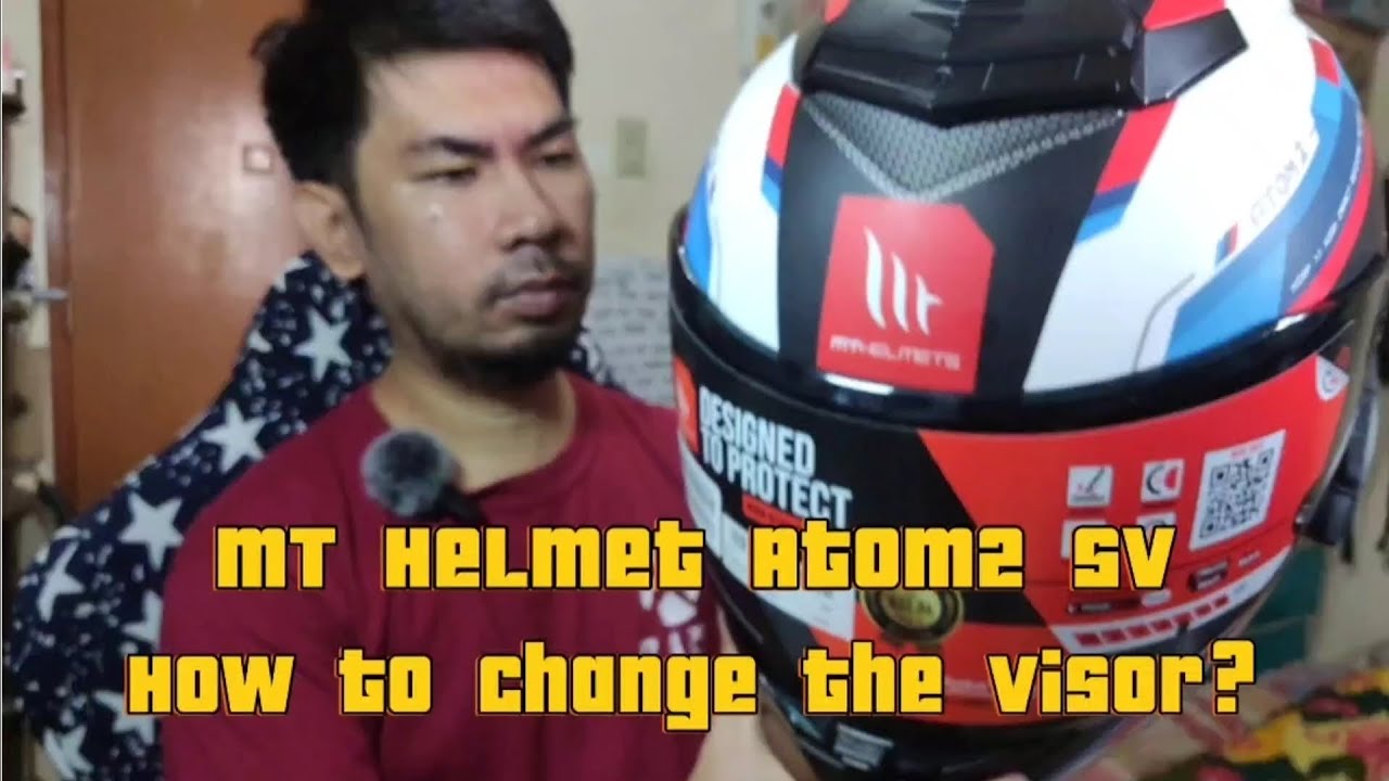 Mt Helmet Atom 2 sv (How to change the visor?) - YouTube