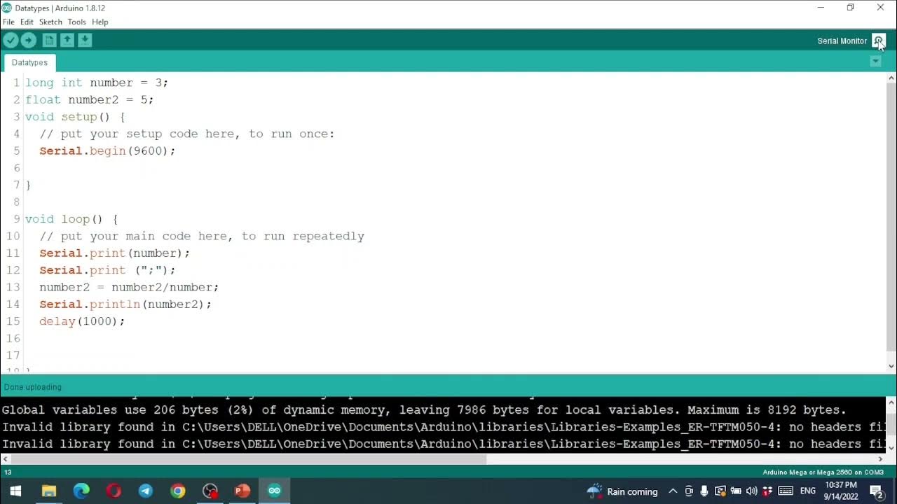 Data Types In Arduino - YouTube