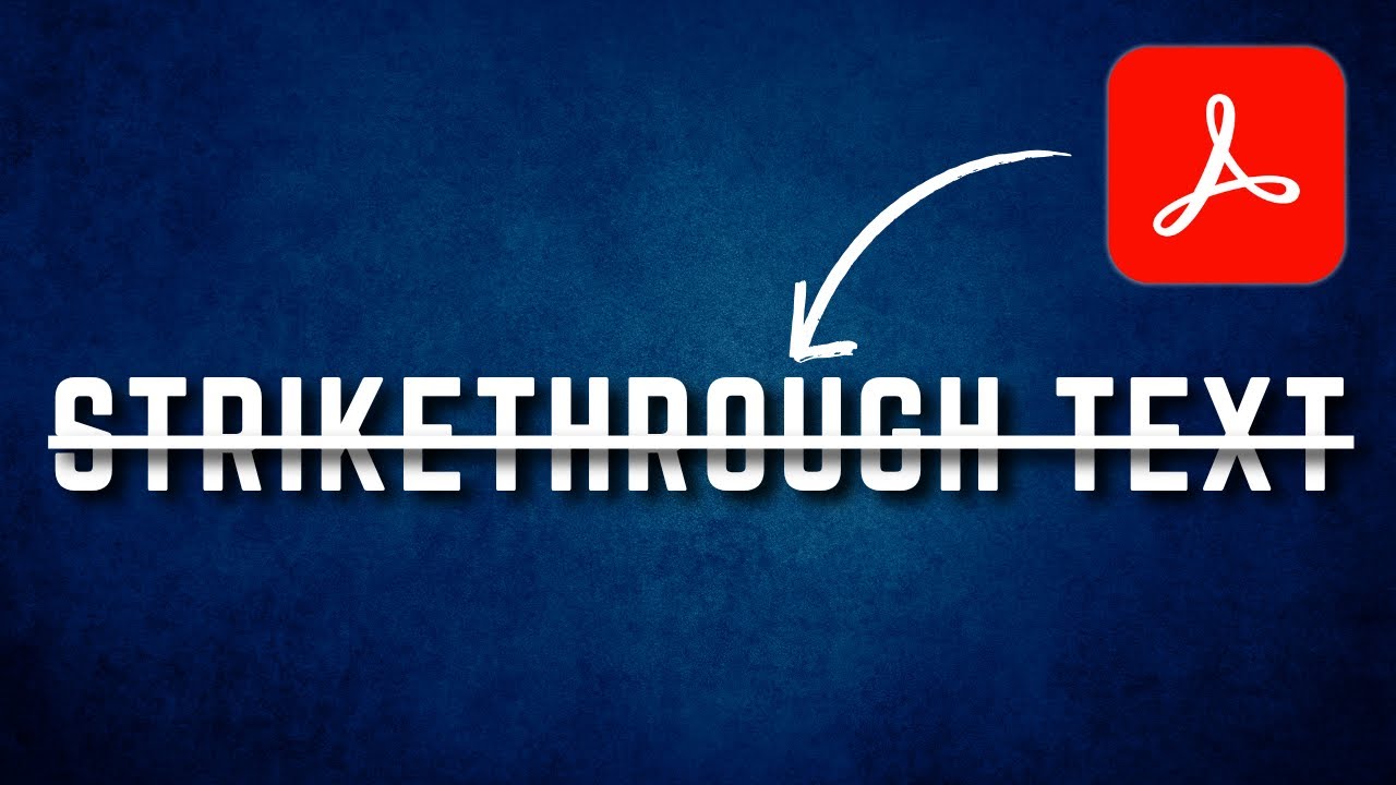 How to strikethrough pdf text in acrobat - YouTube