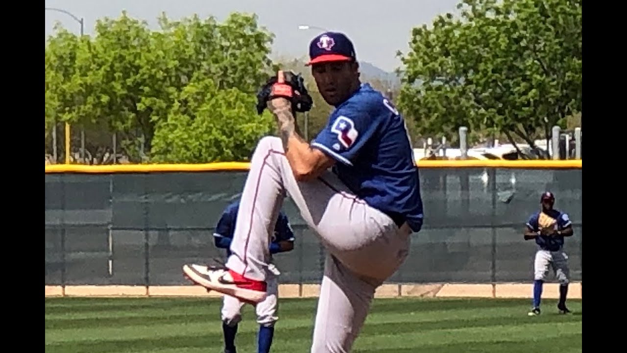 Rangers prospect Hans Crouse takes on Mariners minor-leaguers - YouTube