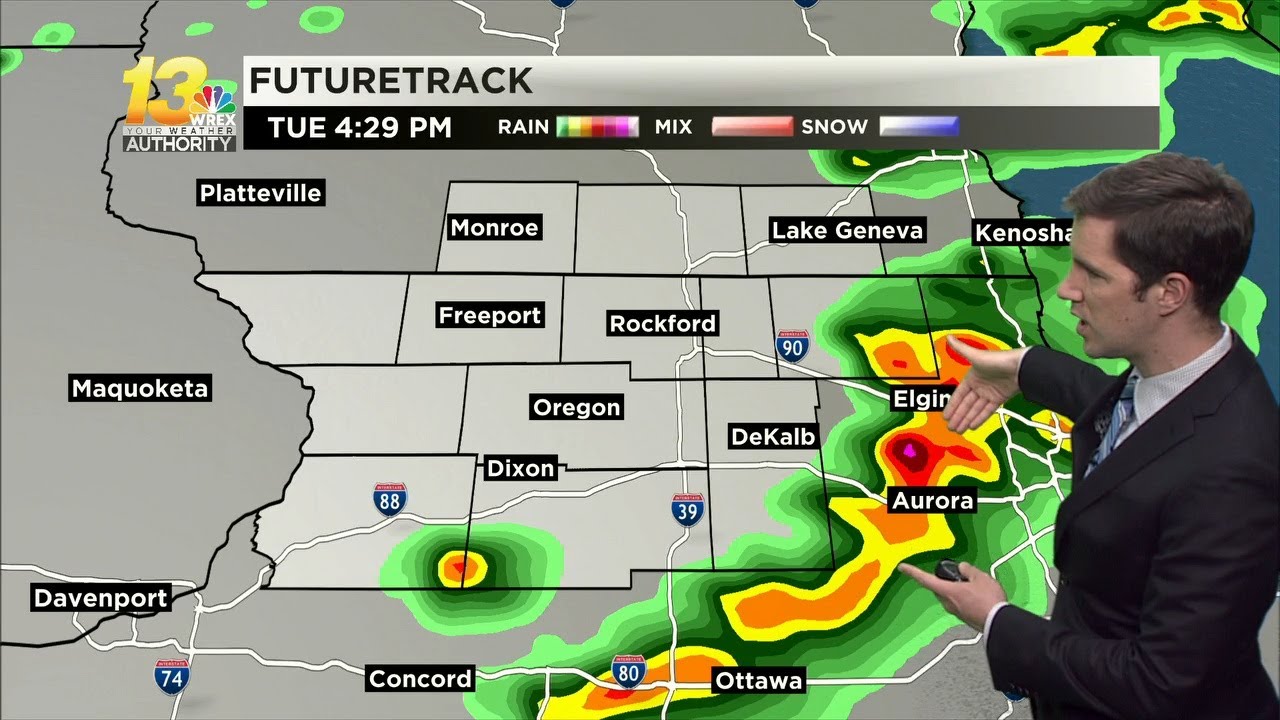 Showers and storms pop up Tuesday - YouTube