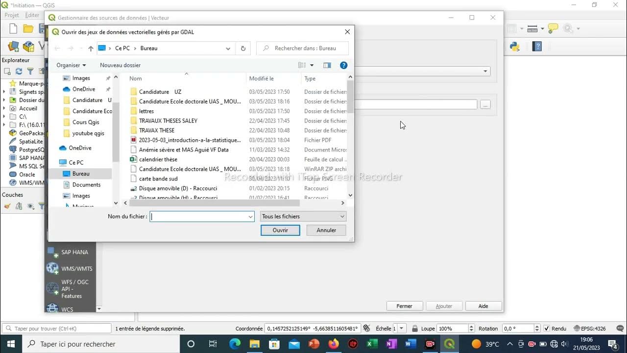 Cours 4 Ajouter un fichier shp shapefile sur Qgis - YouTube