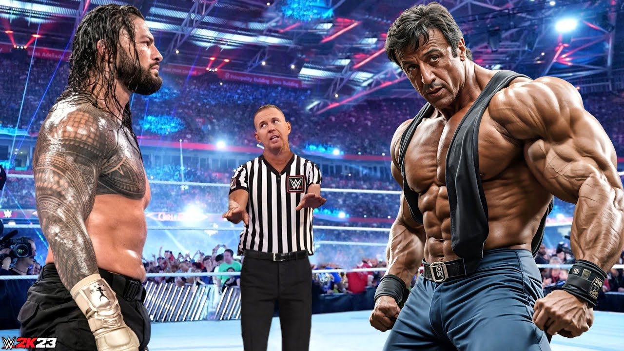 WWE 2K23 - Roman Reigns vs Sylvester Stallone - FULL MATCH | WWE Mar 26 ...