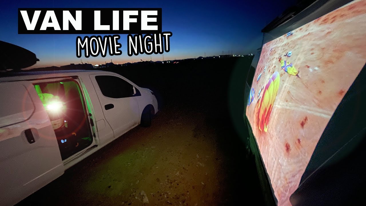 Van Life Movie Night | Paris Rhone Projector Makes Van Life Nights More ...