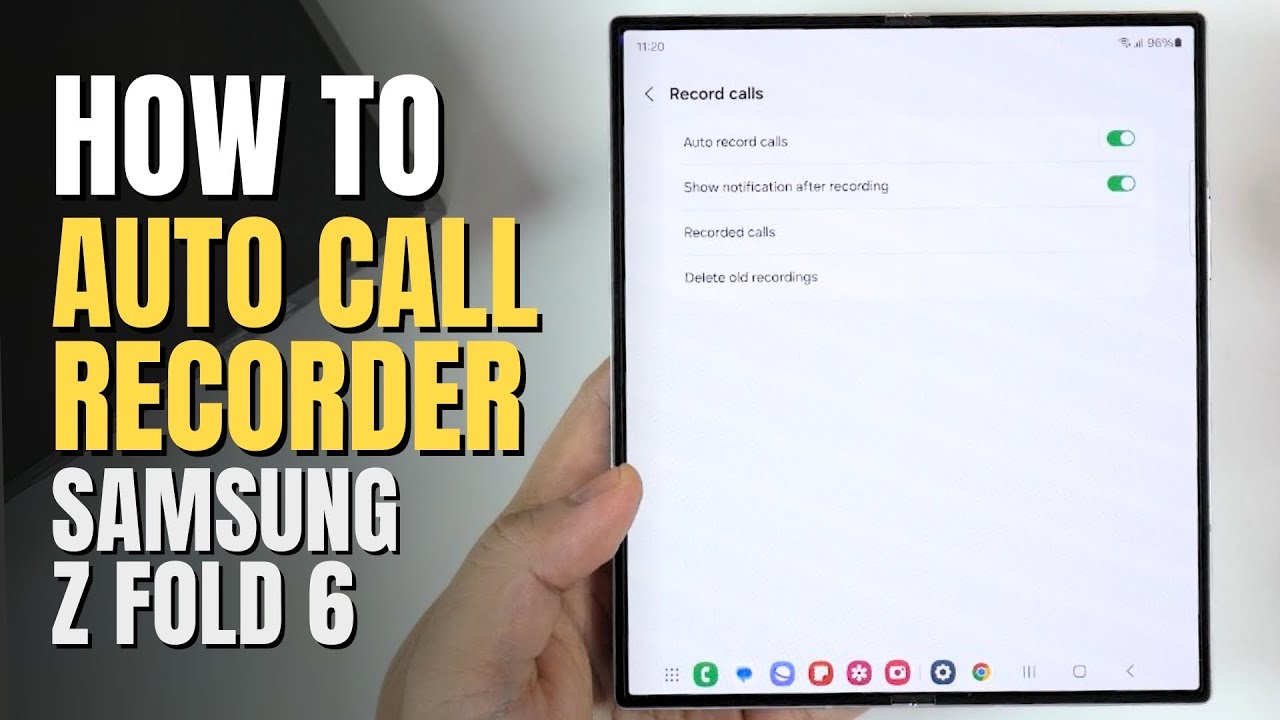 How to Enable Auto Call Recorder on Samsung Galaxy Z Fold 6 - YouTube