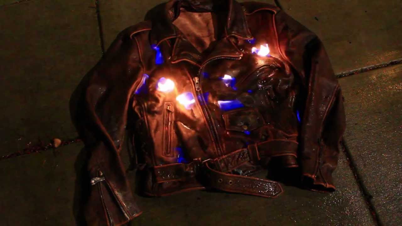 biker jacket burning - YouTube