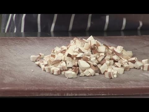 How To Prepare Diced Mushrooms - YouTube