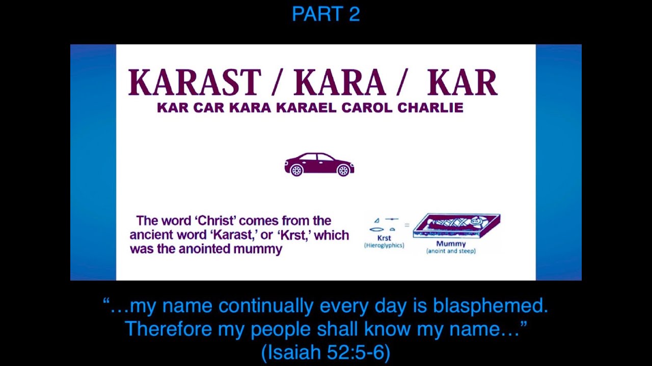 KARAST CHRIST KARA KAR name understanding blasphemy part 2 - YouTube
