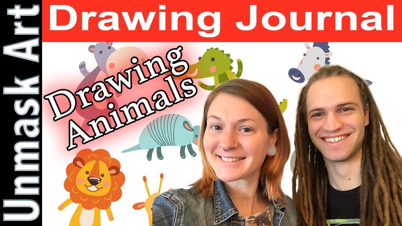 "Drawing Animals from Memory w/My Sister" Drawing Journal LIVE #49 ...